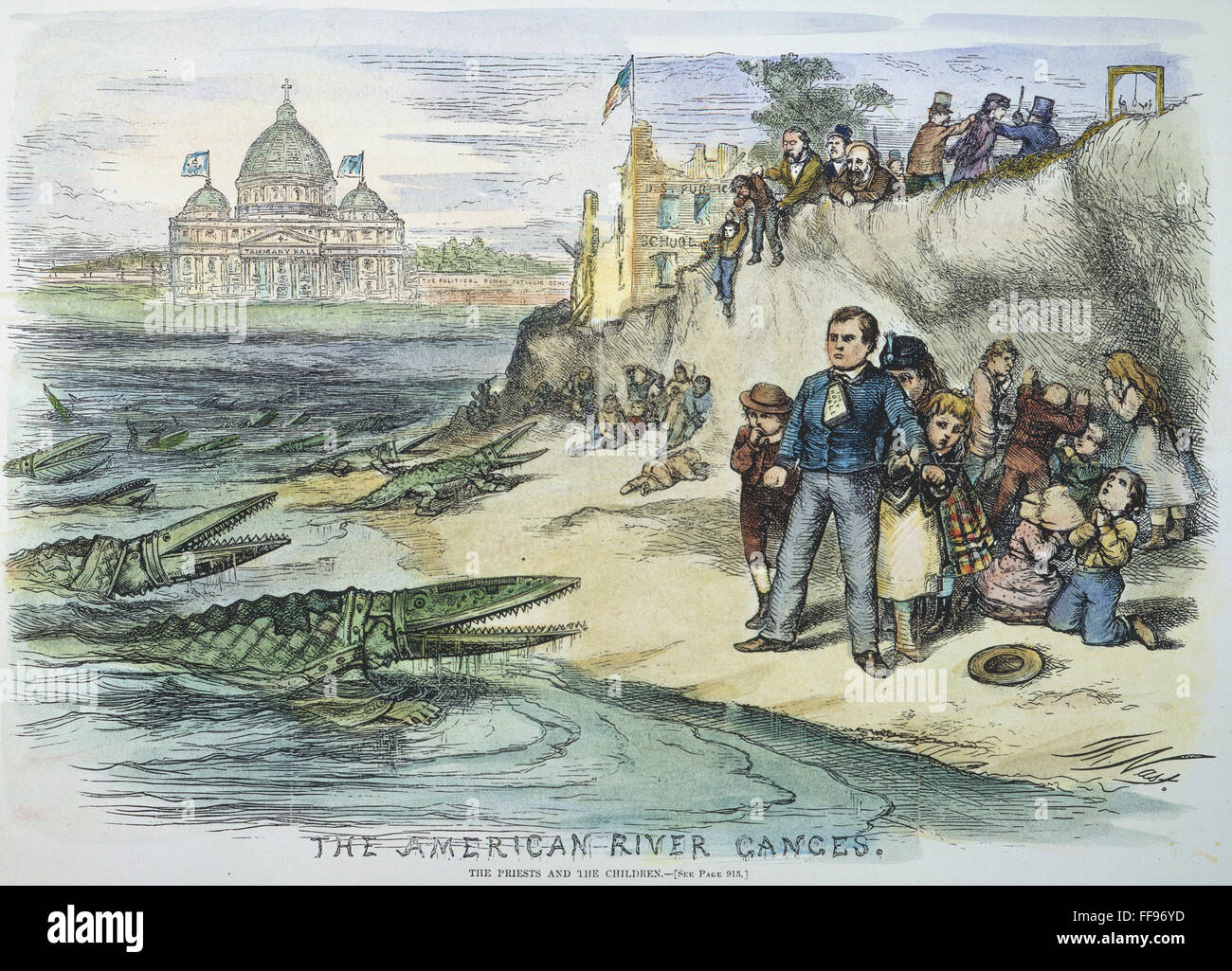 NAST: STATE AID CARTOON. /n'The American River Ganges': one of Thomas ...