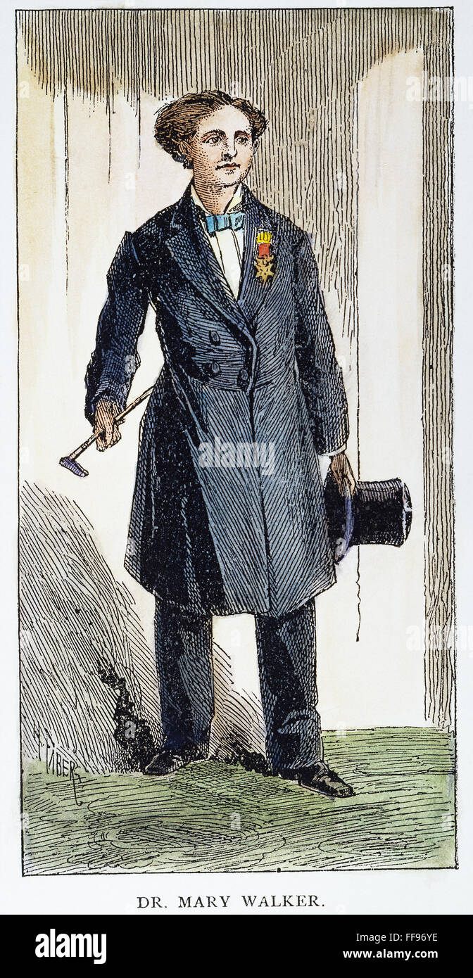 MARY EDWARDS WALKER /n(1832-1919). American physician and woman's ...