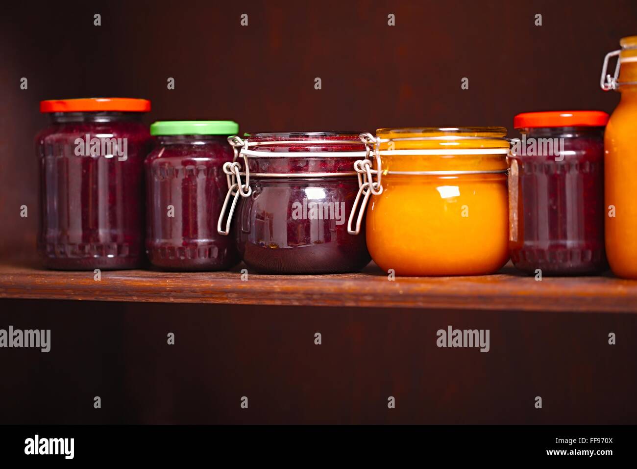 Jars of Jam Stock Photo - Alamy