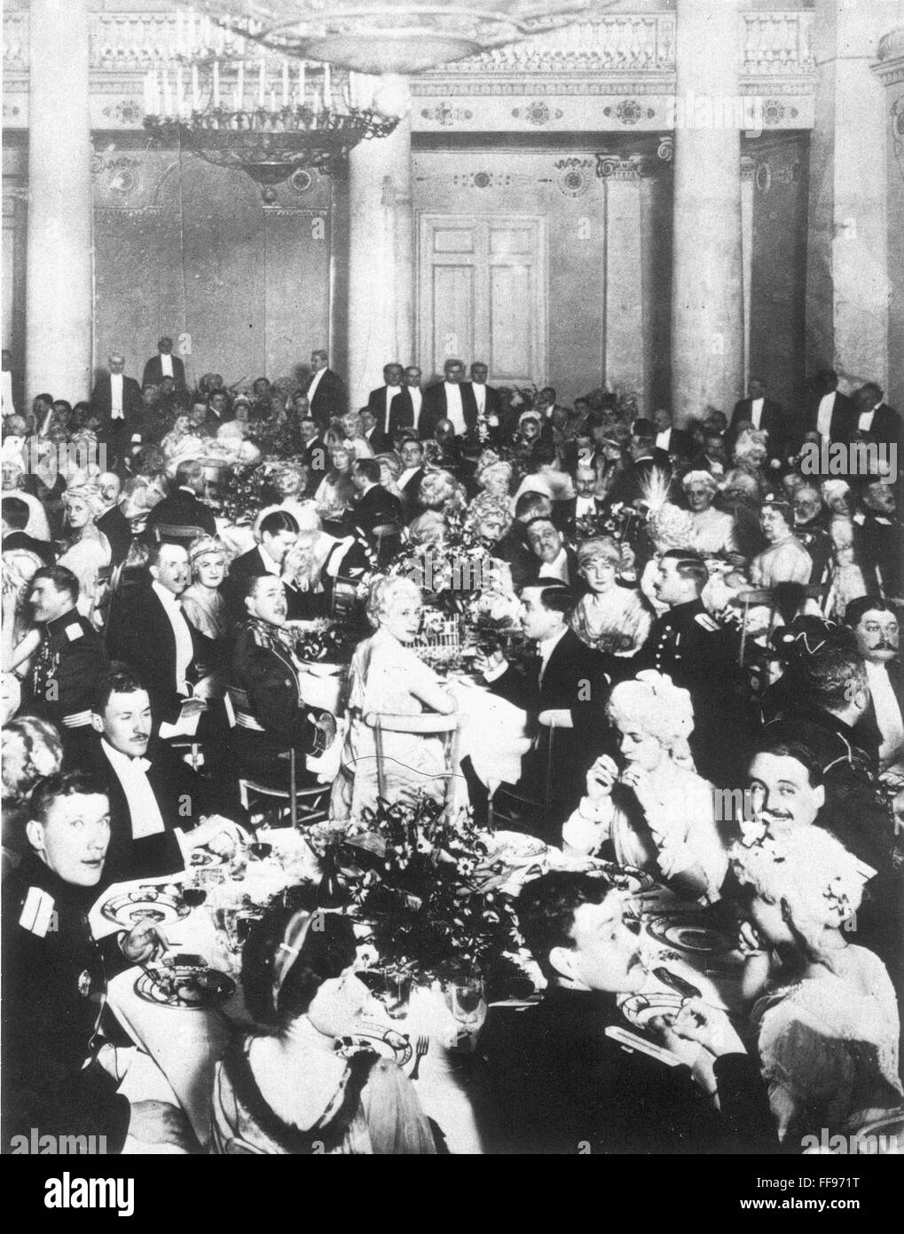 RUSSIAN BALL, 1914. /nDiners at a ball given by Countess Shuvalova at ...