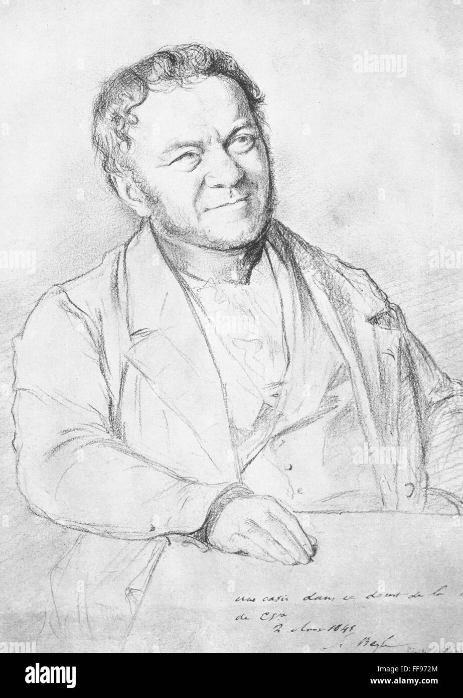 STENDHAL (1783-1842). /nPseudonym of the French writer, Marie Henri ...