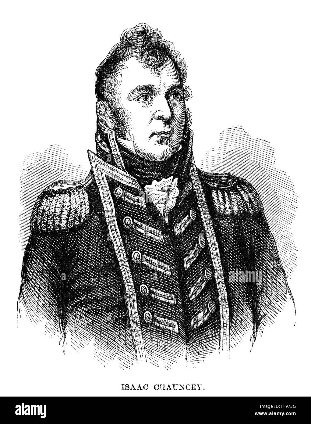 ISAAC CHAUNCEY (1772-1840). /nAmerican naval officer. Wood engraving ...