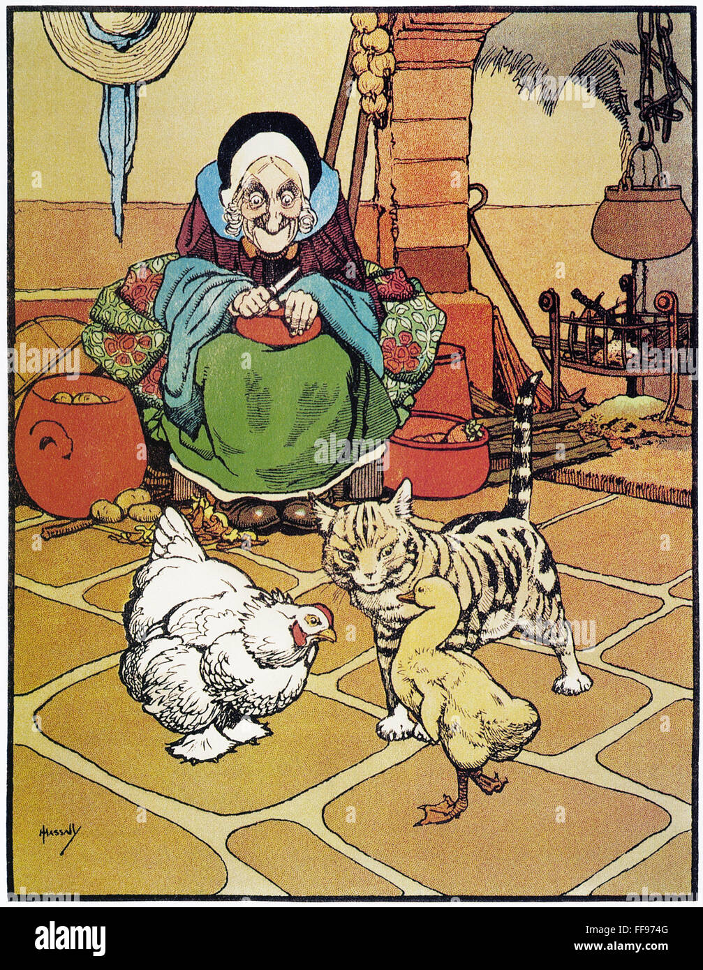 ANDERSEN: UGLY DUCKLING. /n'"Can you lay eggs?" she asked.' Drawing ...