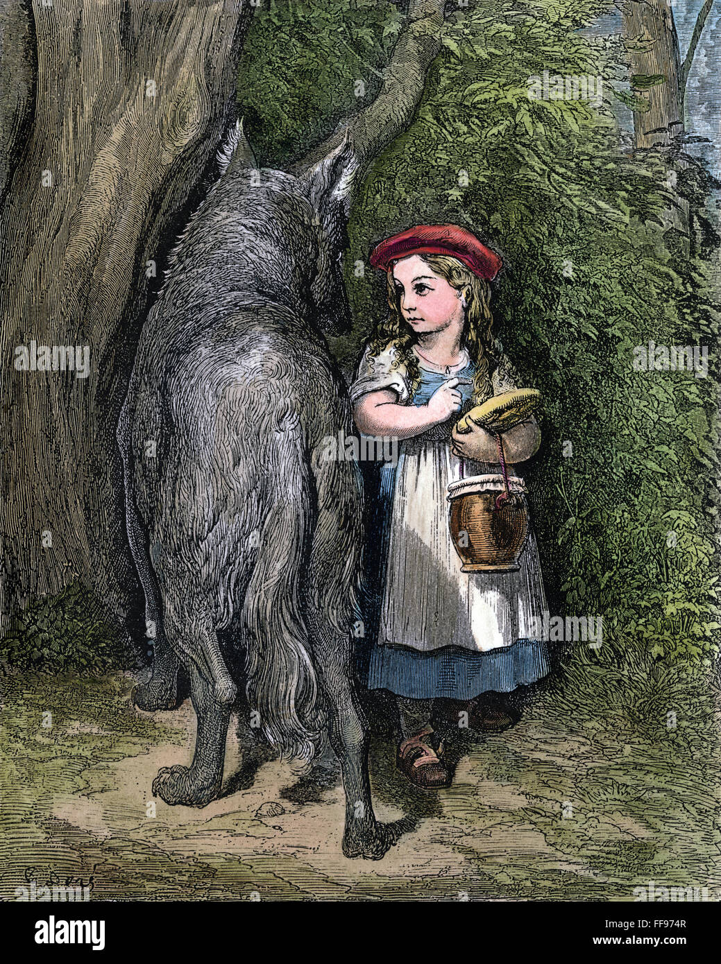 LITTLE RED RIDING HOOD. /nLittle Red Riding Hood encounters the wolf in ...