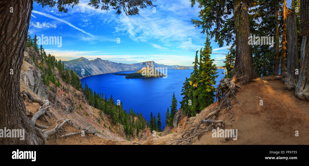 blue, caldera, cliffs, crater, deep, forest, island, lake, landscape ...