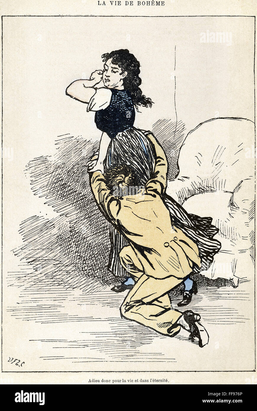 MURGER: VIE DE BOHEME. /nIllustration by Andre Gill to a 19th century ...