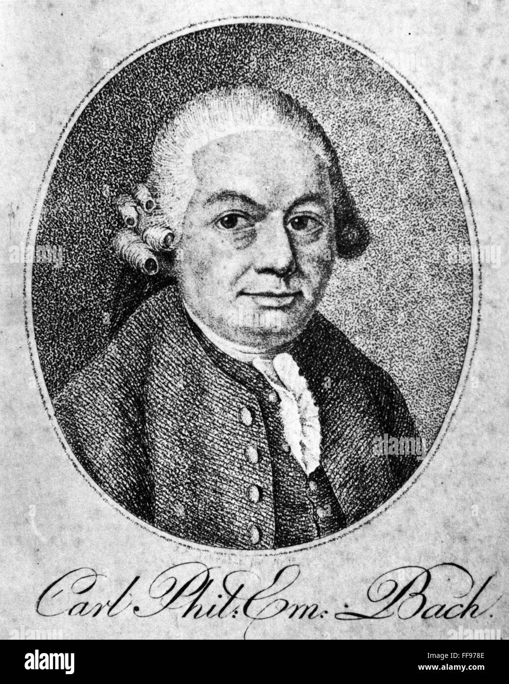 CARL PHILIPP EMANUEL BACH /n(1714-1788). German composer. Contemporary ...