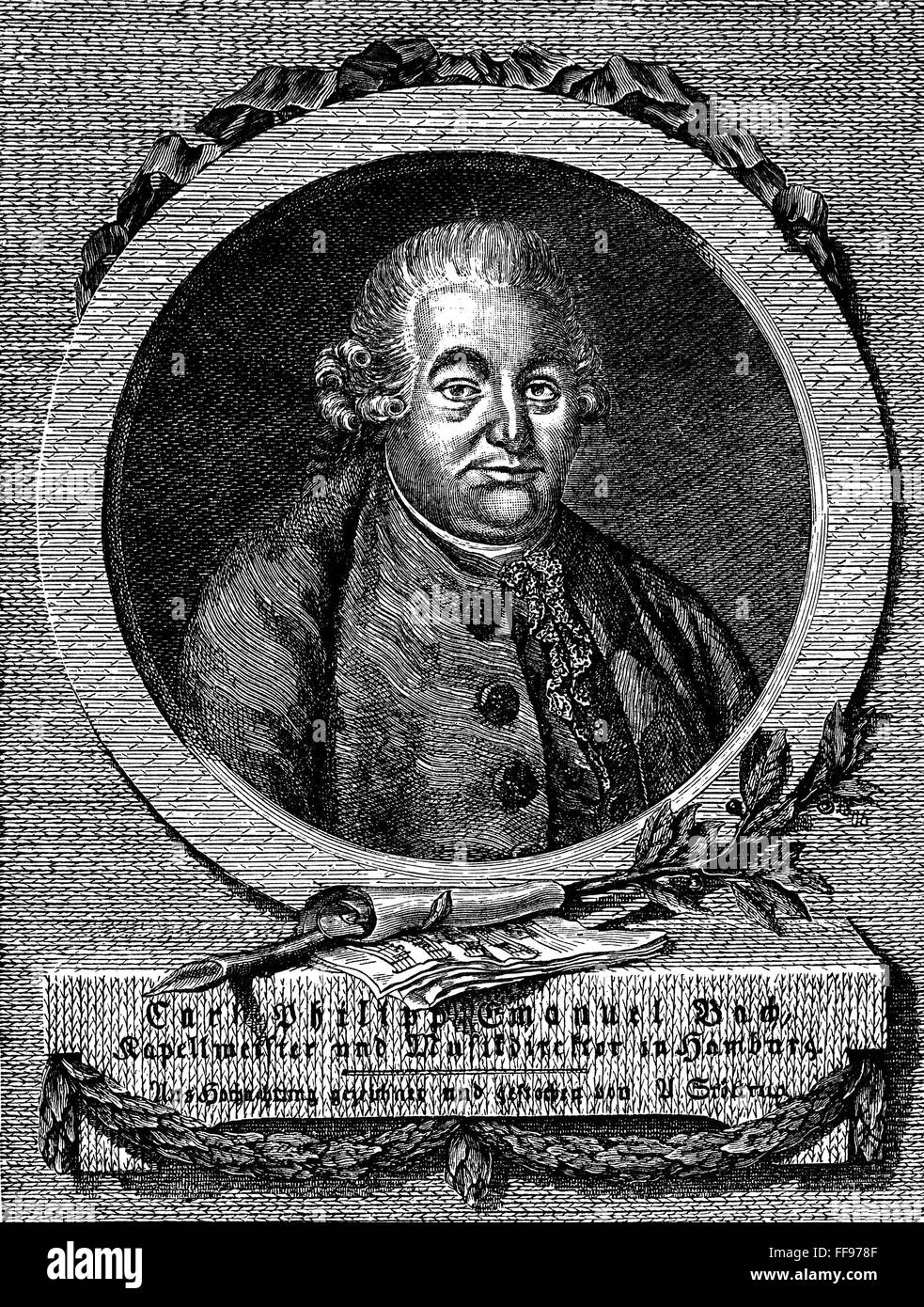 CARL PHILIPP EMANUEL BACH /n(1714-1788). German composer. Contemporary ...