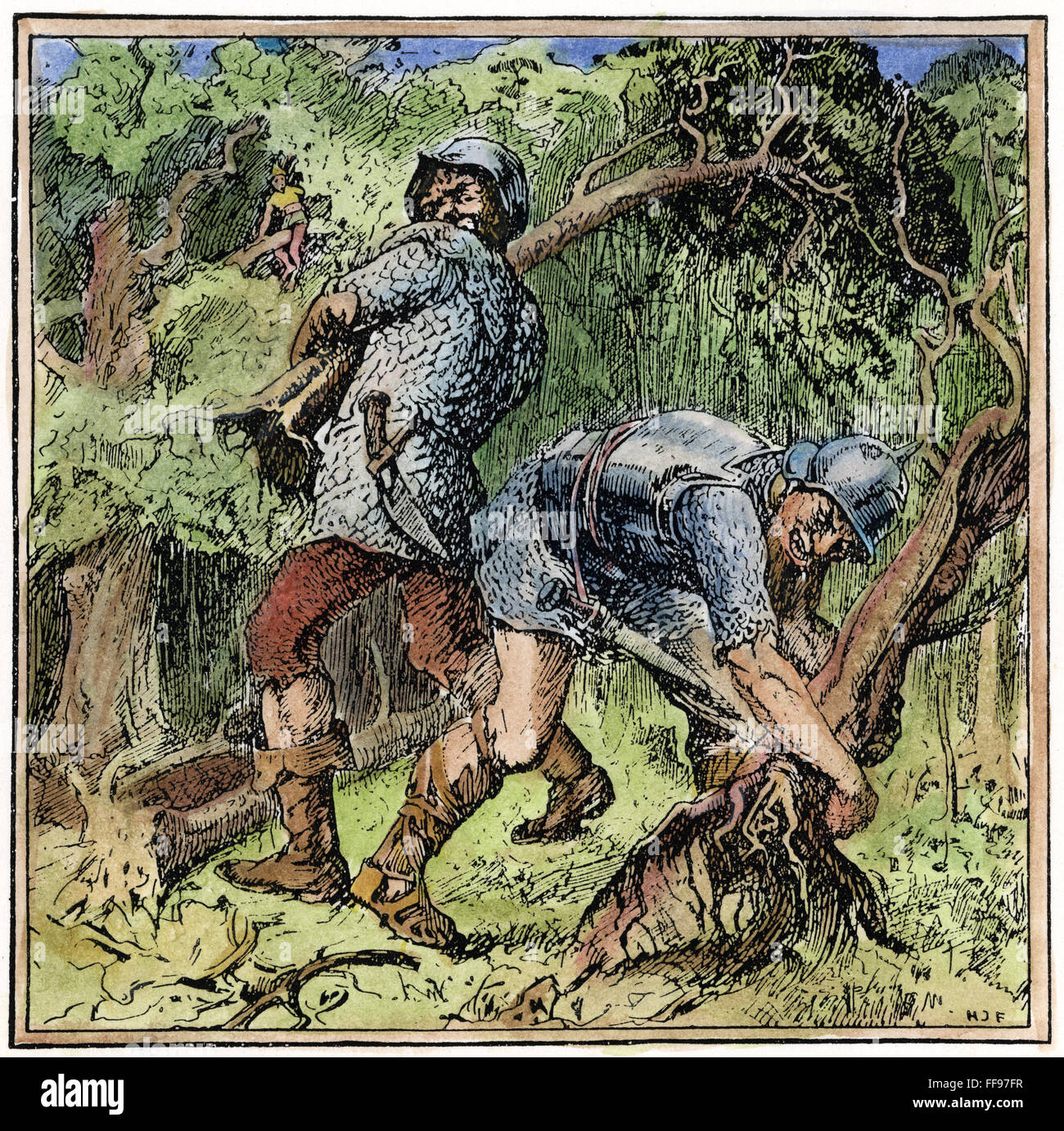 BRAVE LITTLE TAILOR, 1891. /nThe giants searching the woods for the ...