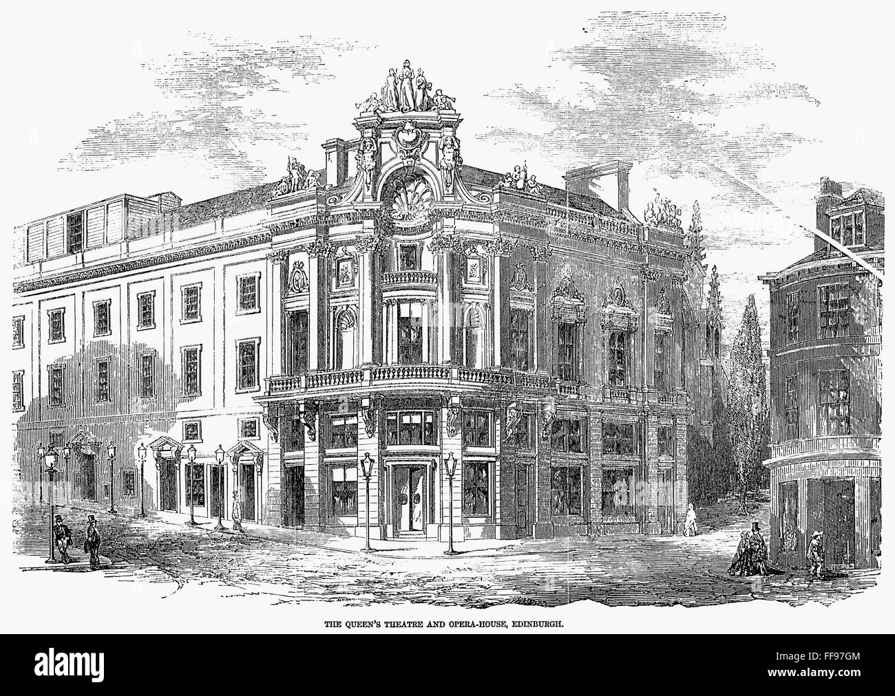 SCOTLAND: THEATRE, 1857. /nThe Queen's Theatre and Opera House at ...