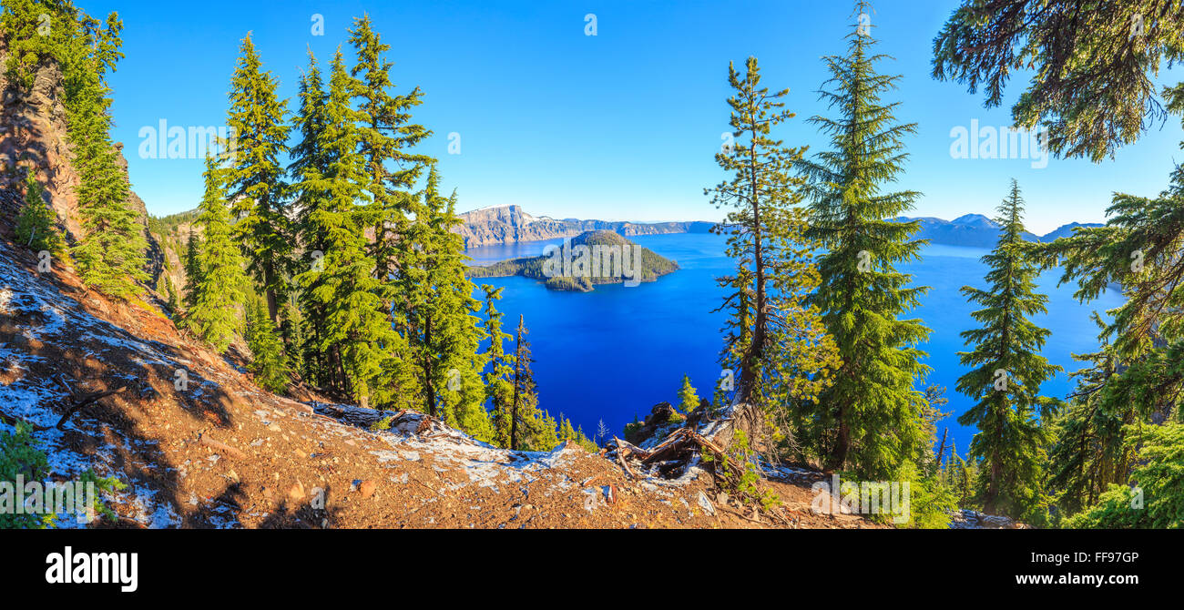 blue, caldera, cliffs, crater, deep, forest, island, lake, landscape ...
