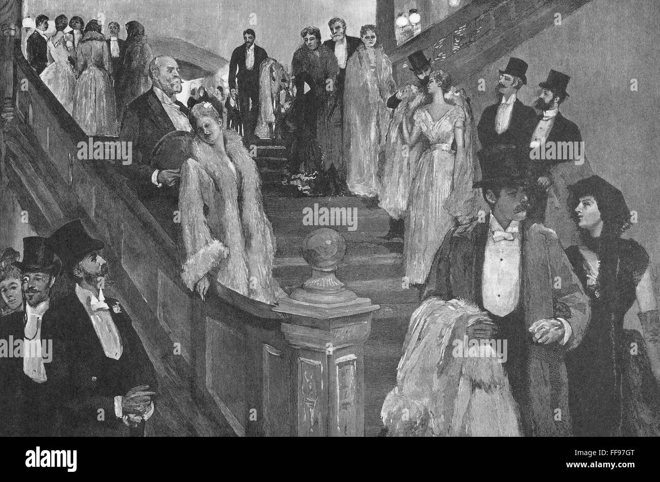 NEW YORK: OPERA, 1890. /nAfter the Opera (scene at Metropolitan Opera ...