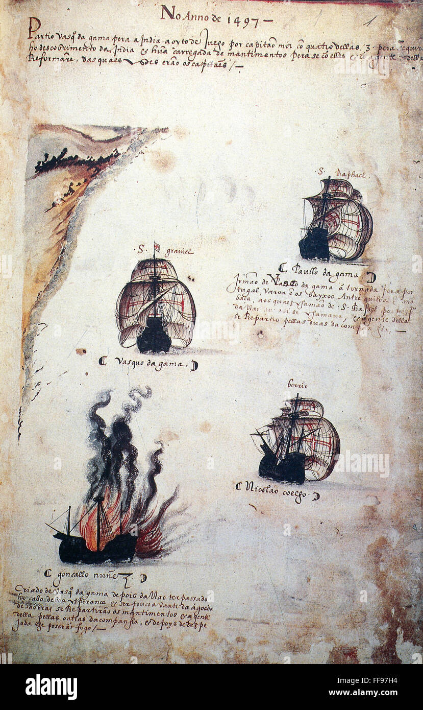 VASCO da GAMA: FLEET. /nThe four ships which departed in 1497 from ...