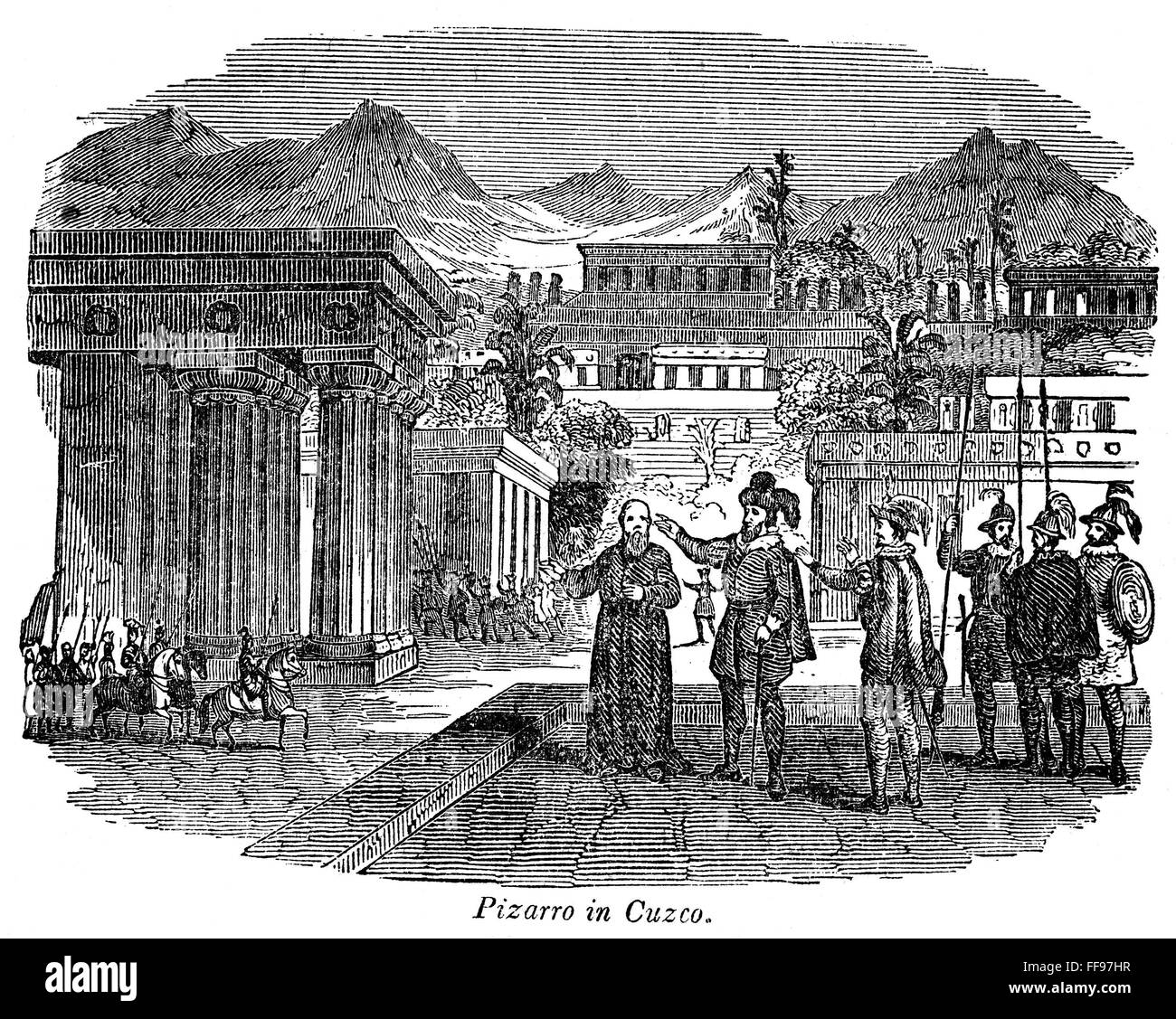 FRANCISCO PIZARRO /n(c1475-1541). Spanish conqueror of Peru. Pizarro in ...