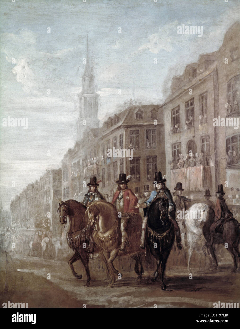 KING CHARLES II OF ENGLAND. /nProcession of King Charles II (r.1660 ...