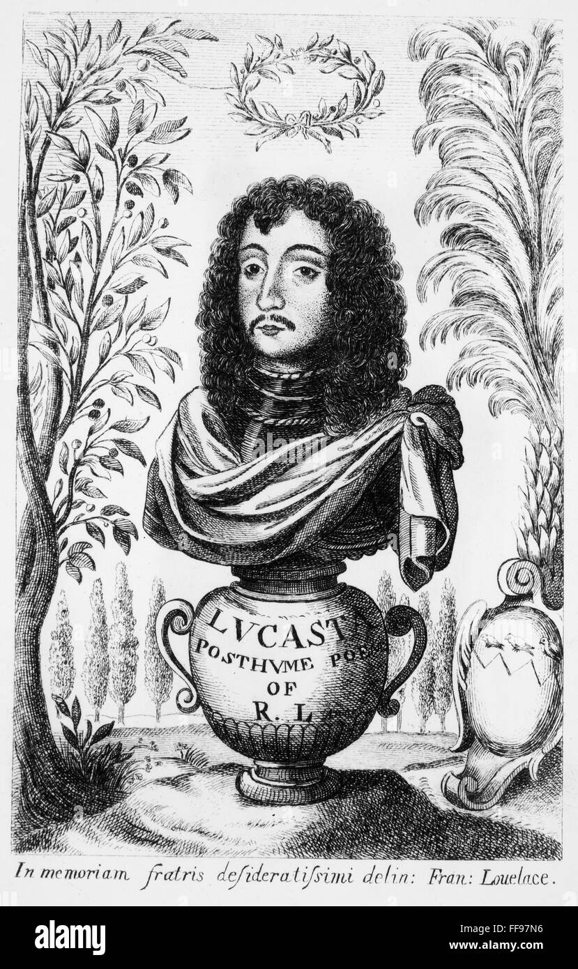 RICHARD LOVELACE /n(1618-1658). English cavalier and poet. Engraved ...