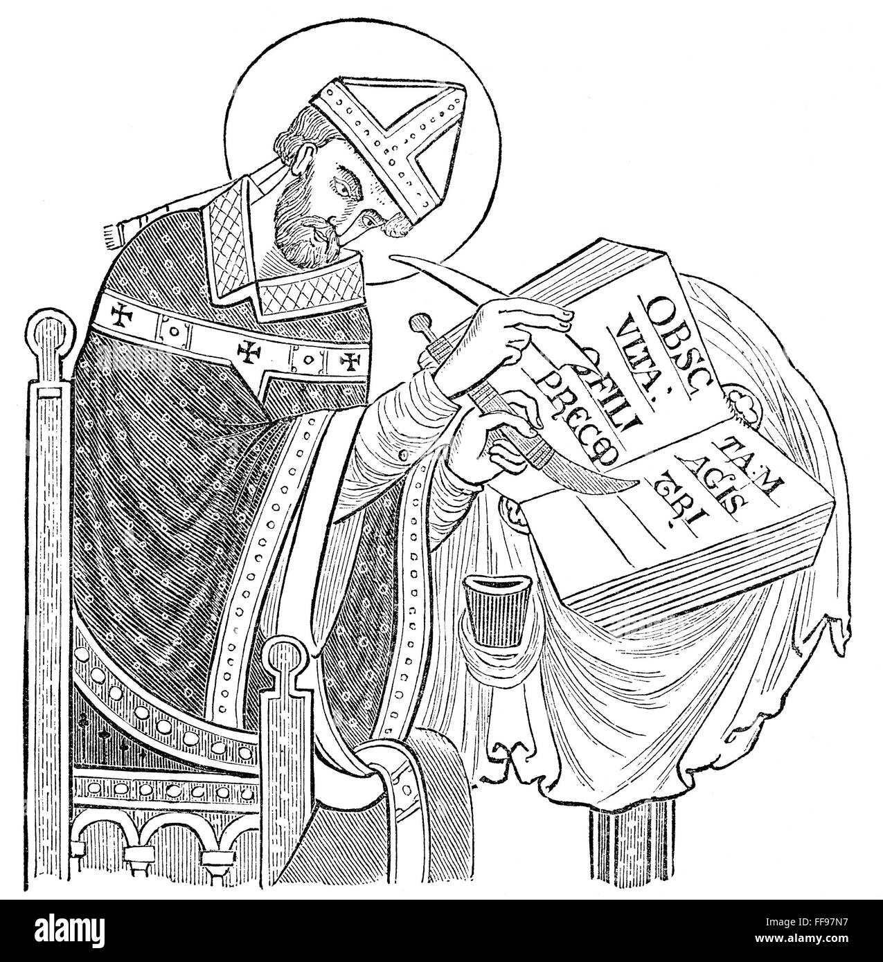 ST. DUNSTAN (924-988). /nEnglish prelate. St. Dunstan as archbishop of ...