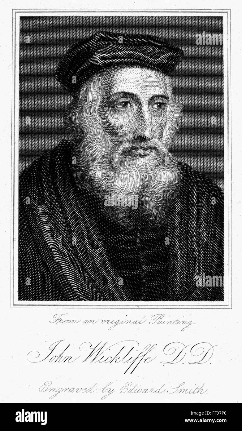 JOHN WYCLIFFE (1320?-1384). /nEnglish religious reformer and theologian ...