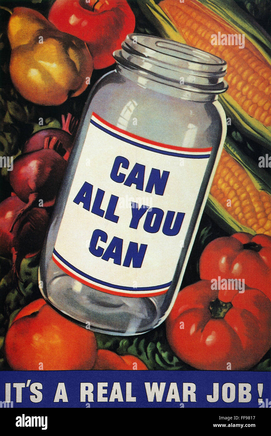 WWII: 'CAN ALL YOU CAN'. /nAmerican World War II poster Stock Photo - Alamy