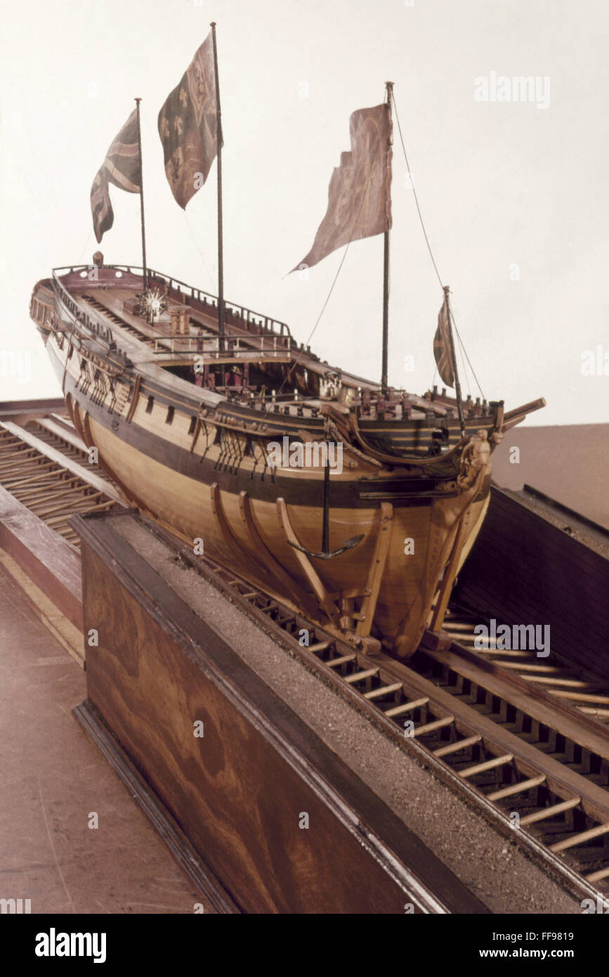 HMS MERMAID, 1784. /nModel of HMS Mermaid, British 32-gun Frigate built ...