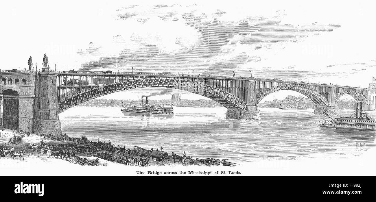 EADS BRIDGE, ST LOUIS. /nThe Eads Bridge (built 1867-74) across the ...