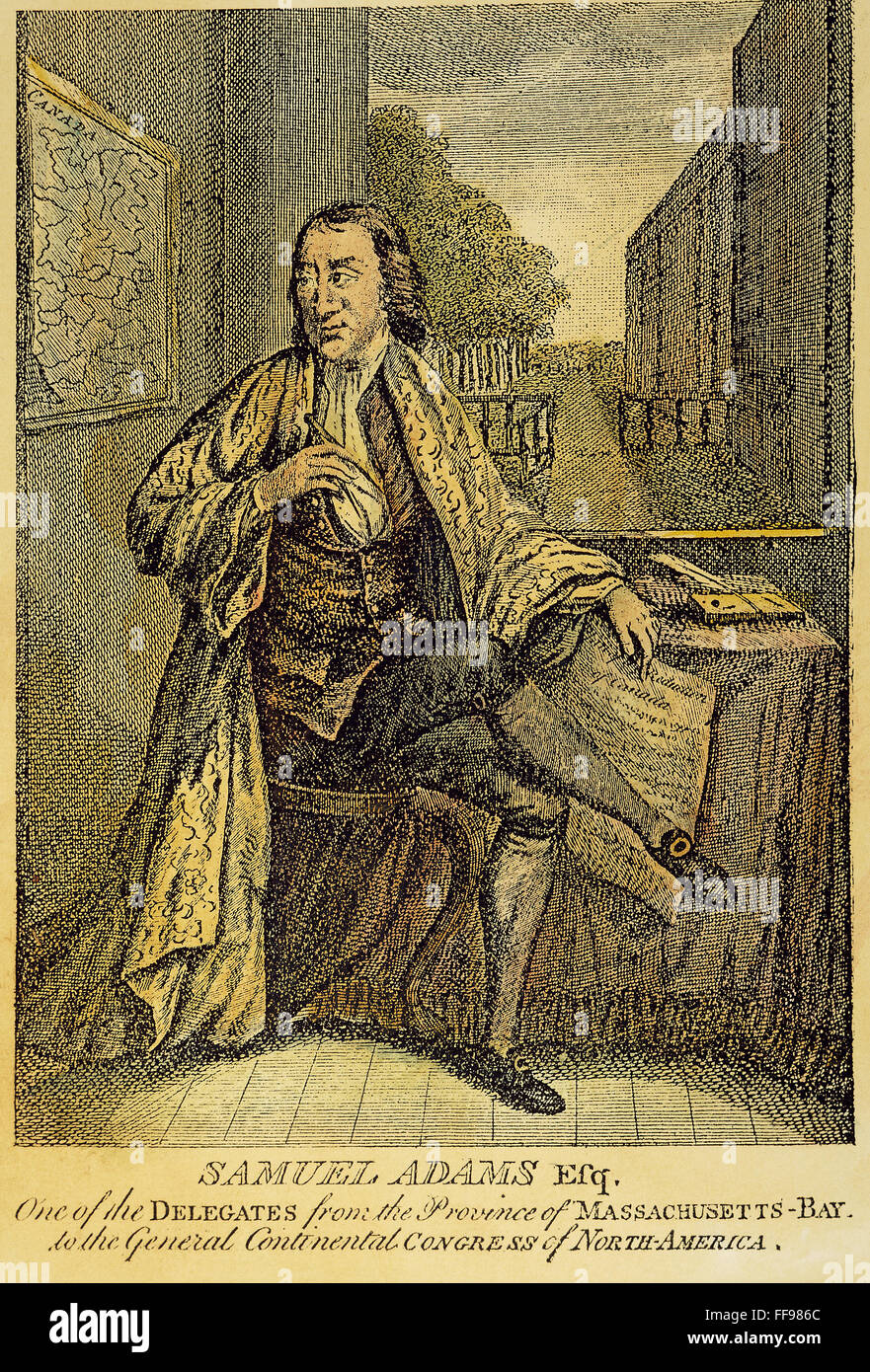 SAMUEL ADAMS (1722-1803). /nAmerican Revolutionary patriot and ...