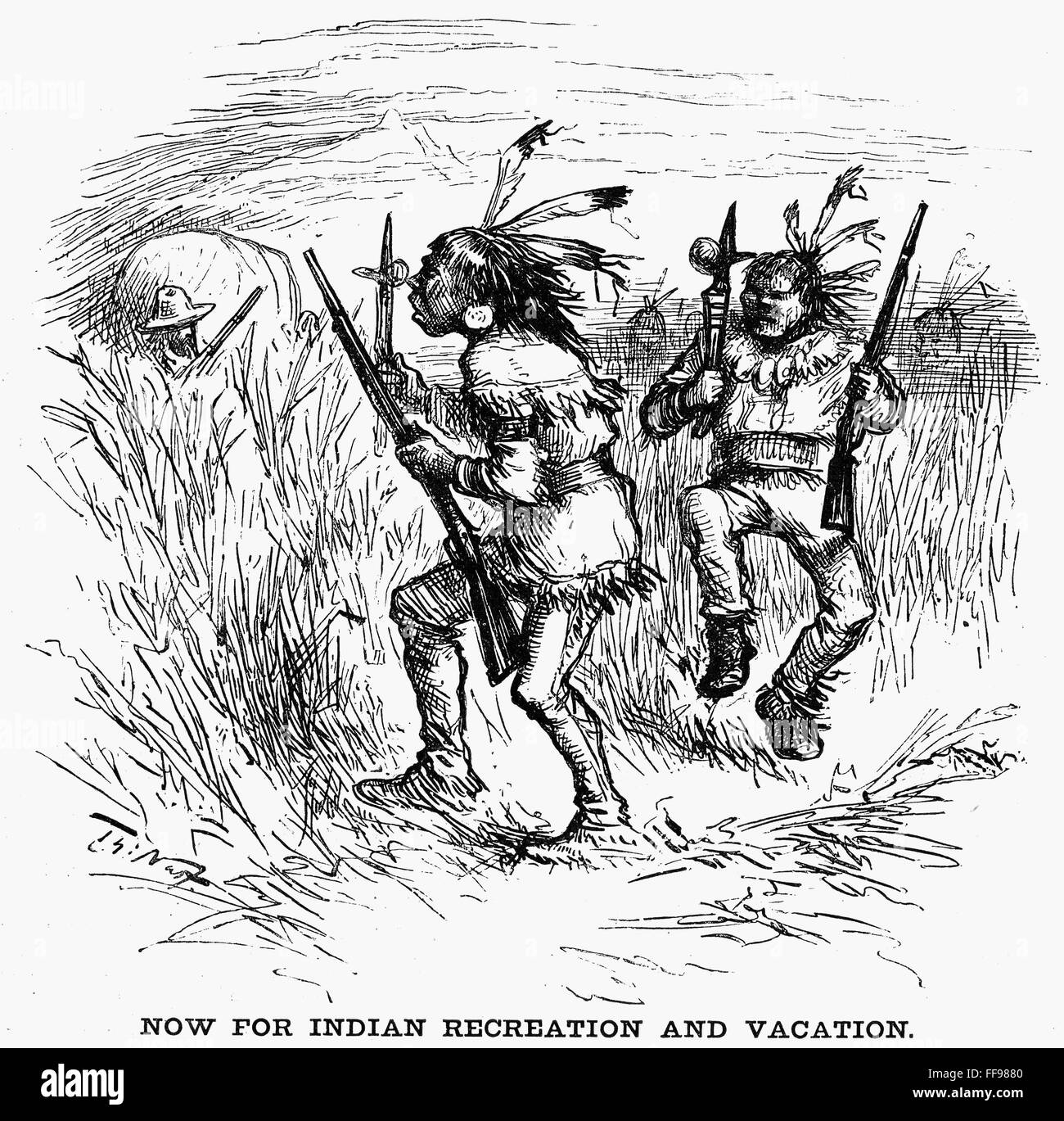 NAST: NATIVE AMERICANS, 1881. /n'Now for Indian Recreation and Vacation ...