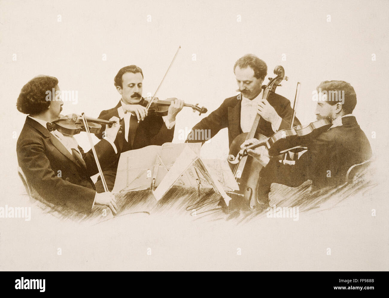 FLONZALEY QUARTET, c1900. /nContemporary photograph Stock Photo - Alamy