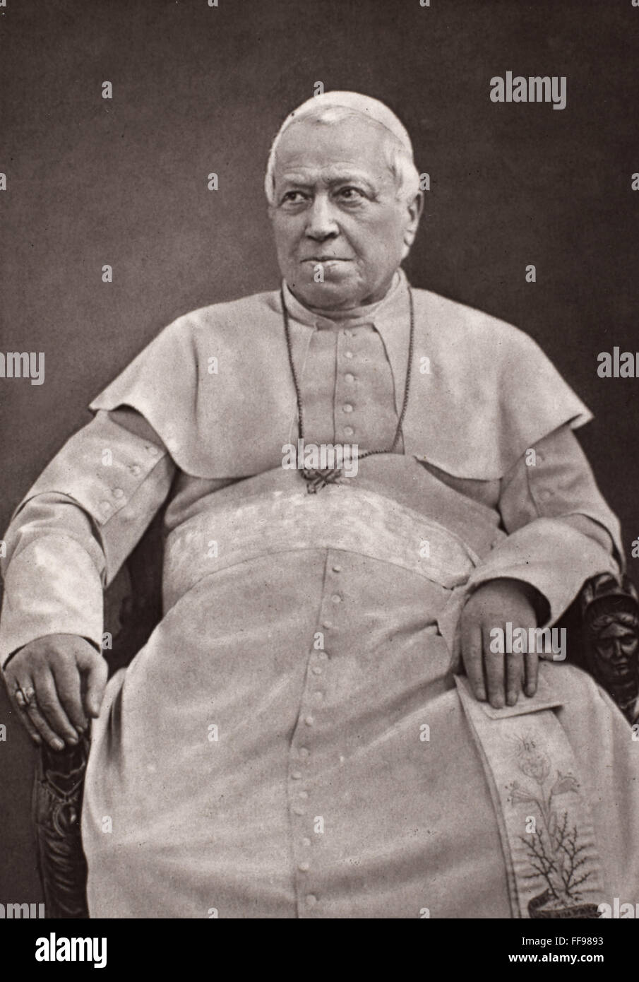 POPE PIUS IX (1792-1878). /nPope, 1846-1878. Photographed in 1875 at ...