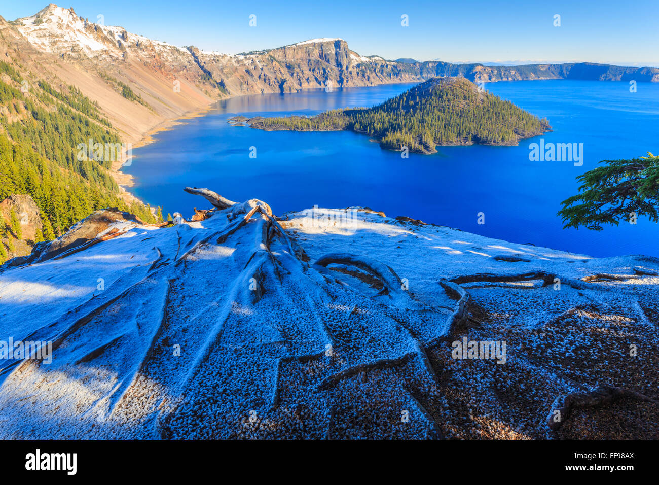blue, caldera, cliffs, crater, deep, forest, island, lake, landscape ...