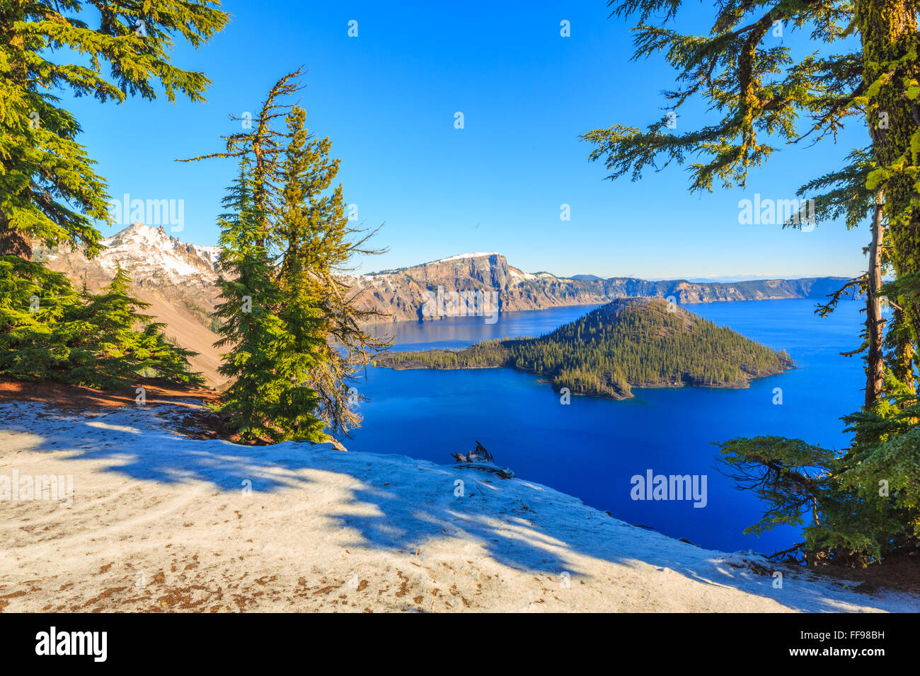 blue, caldera, cliffs, crater, deep, forest, island, lake, landscape ...