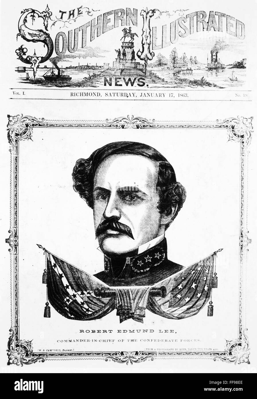 ROBERT E. LEE (1807-1870). /nAmerican Confederate general. Wood ...