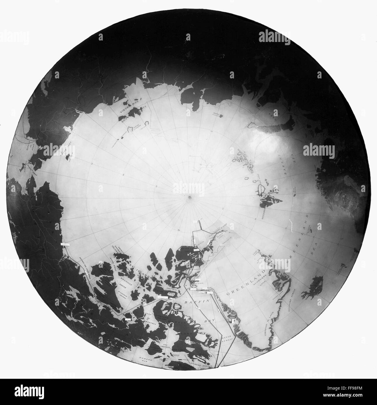 NORTH POLE CHART. /nChart of the North Pole region Stock Photo - Alamy