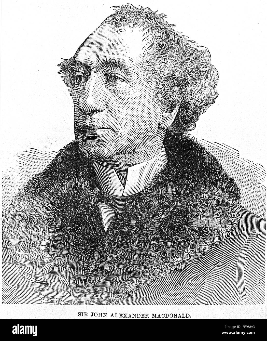 JOHN ALEXANDER MacDONALD /n(1815-1891). Canadian politician. Wood ...