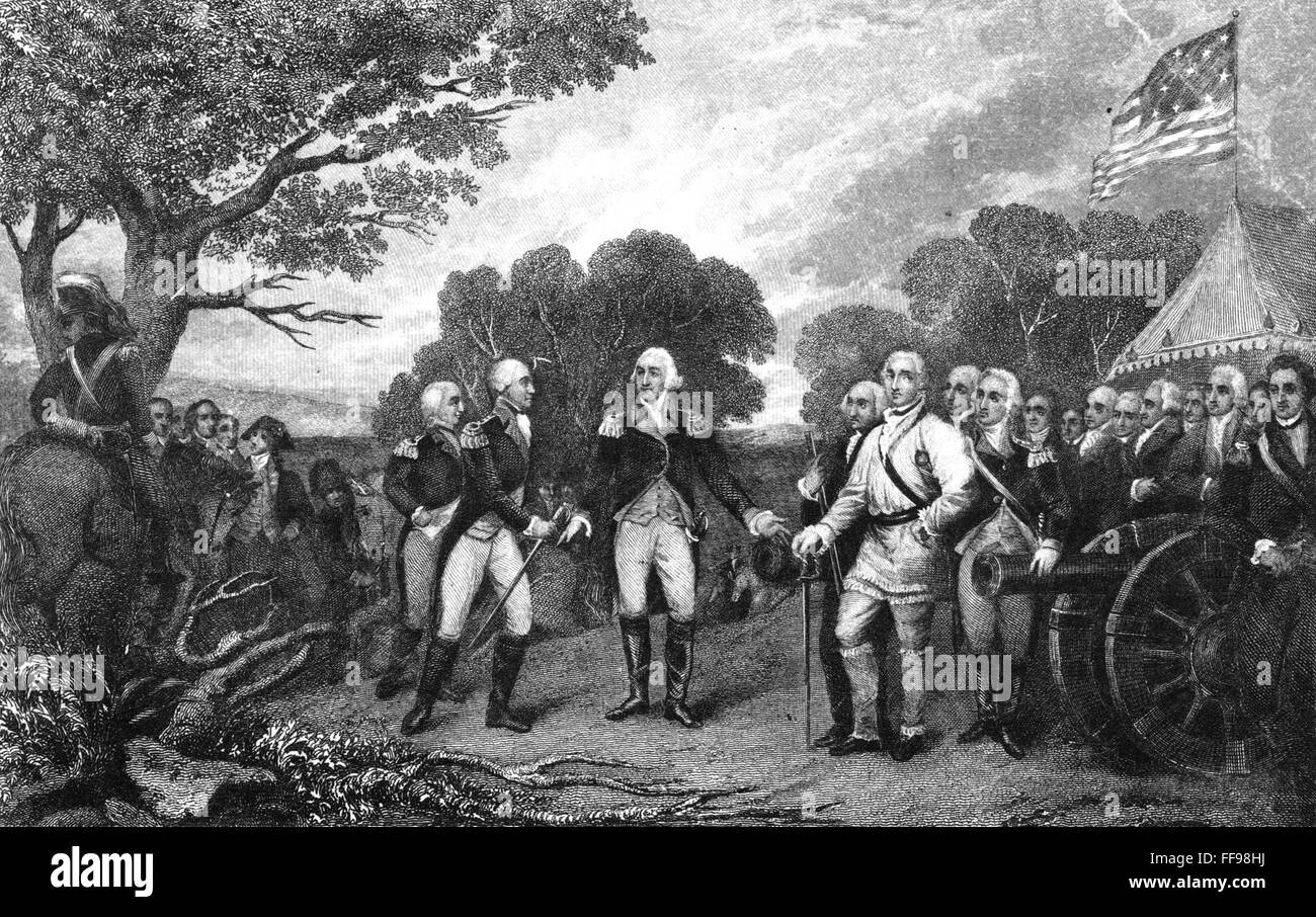 SARATOGA: SURRENDER, 1777. /nSurrender of General John Burgoyne to ...