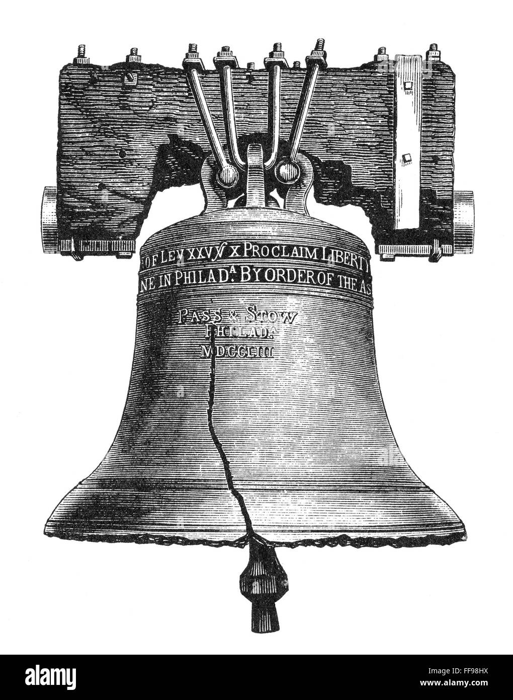 LIBERTY BELL, 19th CENTURY. /nThe Liberty Bell at Independence Hall ...