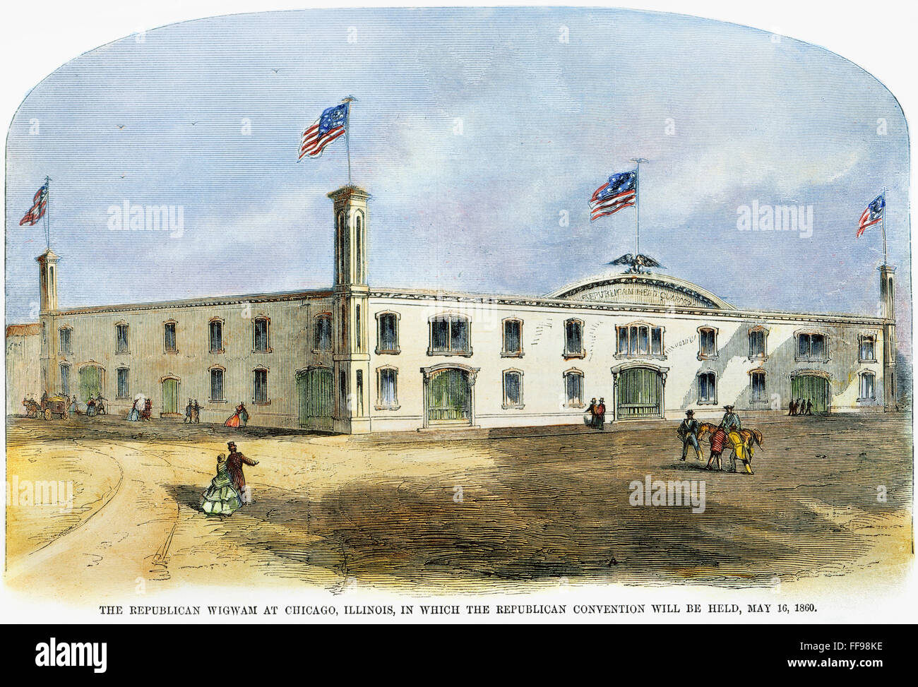 REPUBLICAN CONVENTION, 1860. /nThe Wigwam, site of the 1860 Republican ...