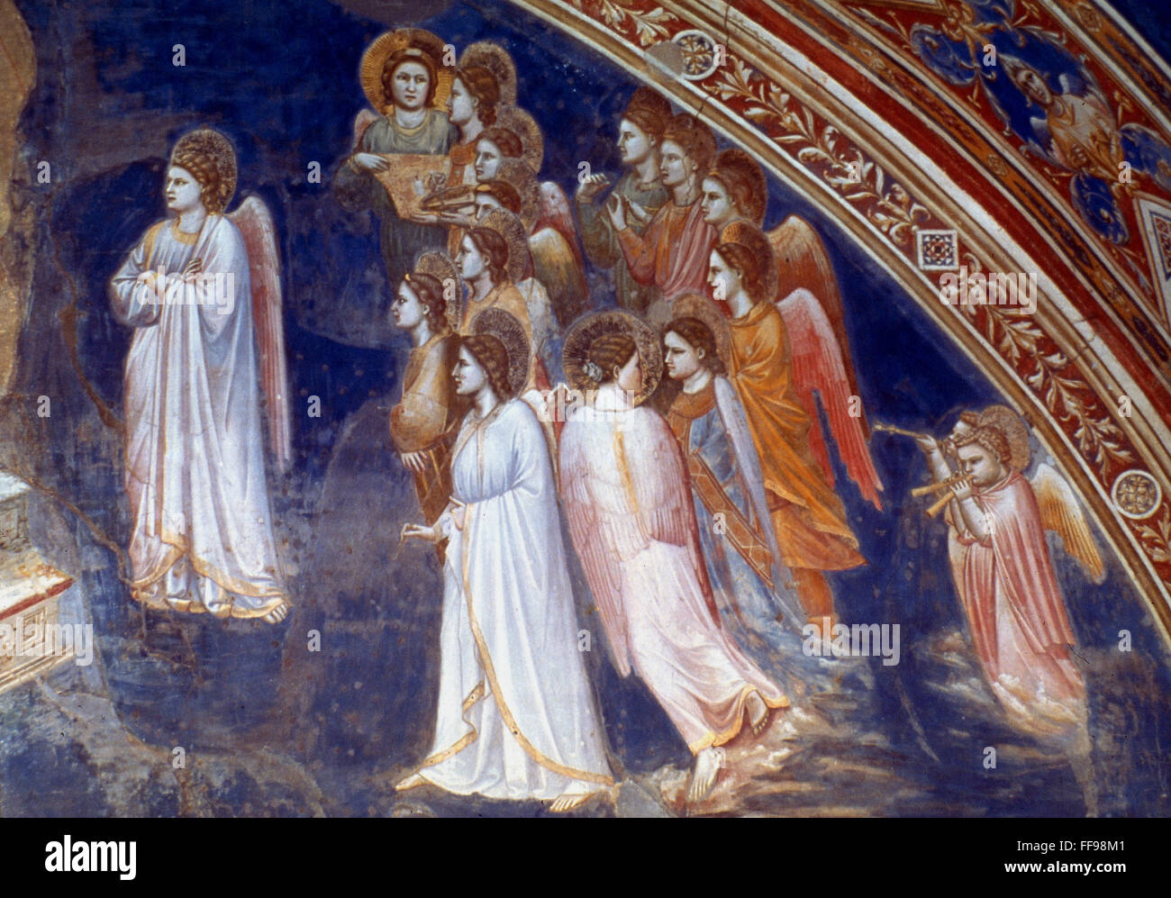 GABRIEL'S MISSION. /nFresco for Scovregni Chapel by Giotto Stock Photo ...