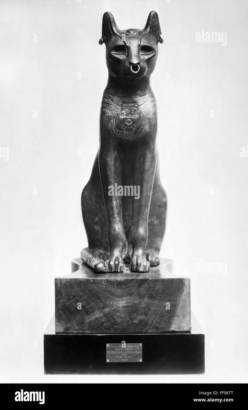 EGYPT: GODDESS BASTET. /nThe Gayer-Anderson cat, representing the ...