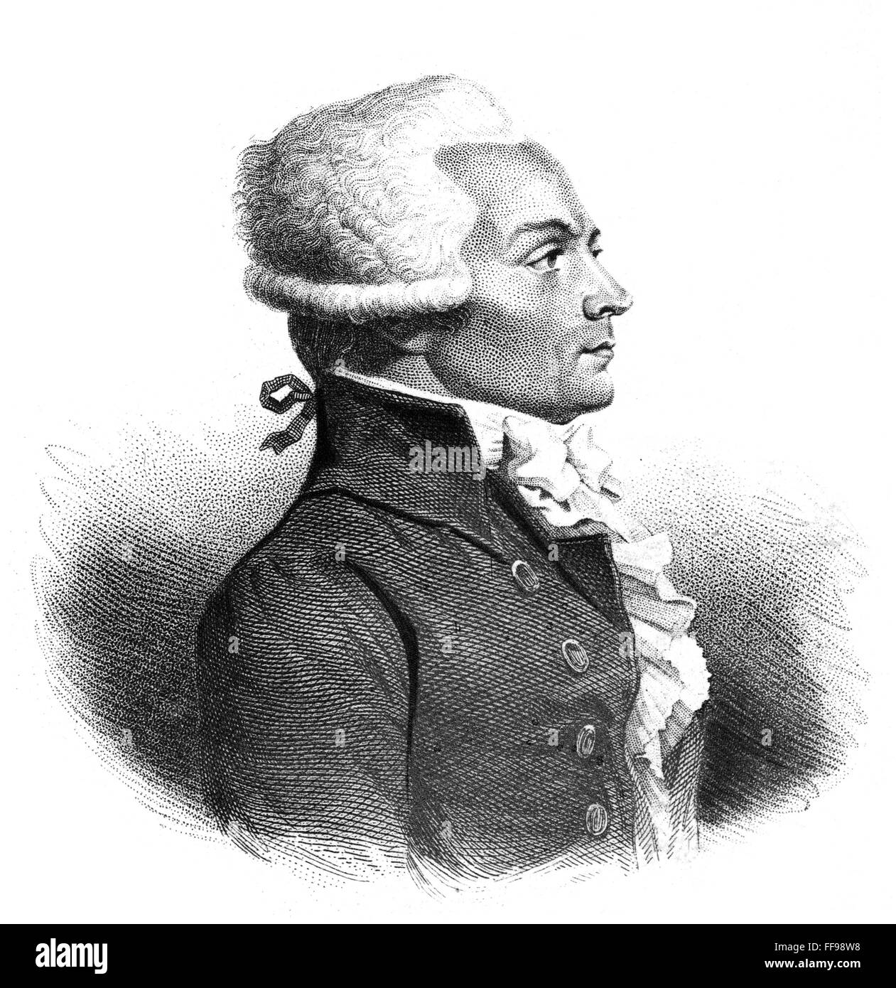 MAXIMILIEN ROBESPIERRE /n(1758-1794). French revolutionist. Line and ...
