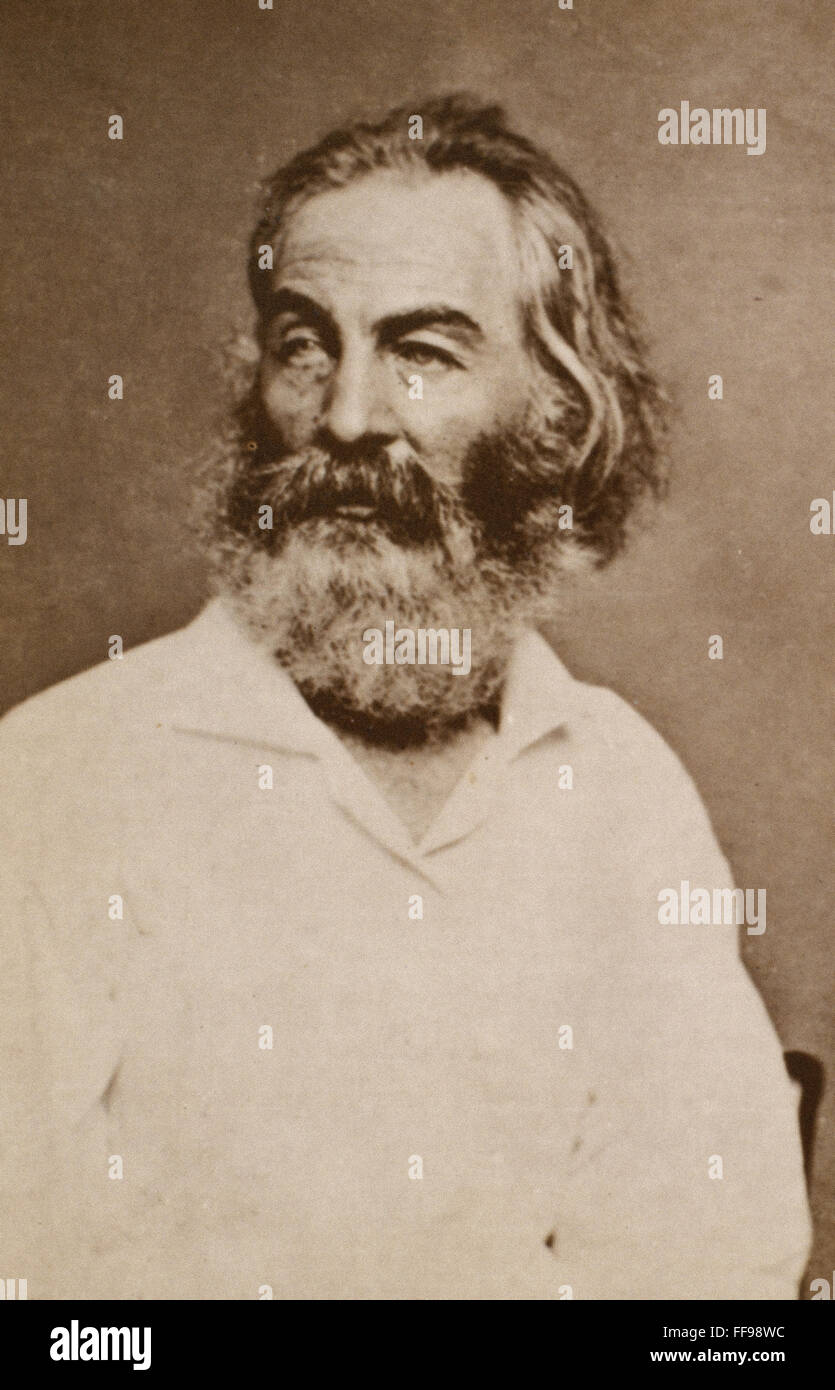 WALT WHITMAN (1819-1892). /nAmerican poet. Photographed by Mathew Brady ...