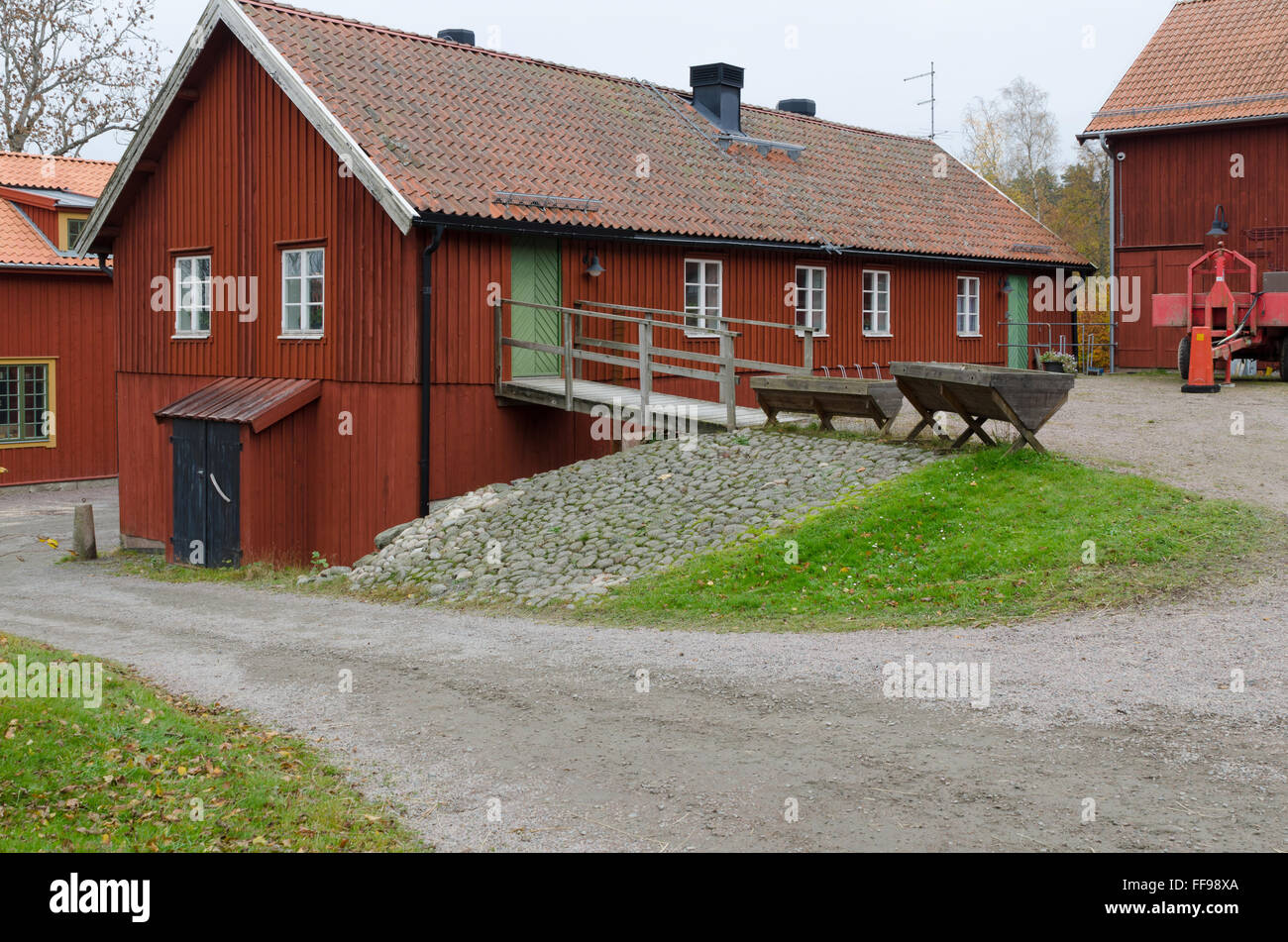 one old barn at Gunnebo castle in molndal sweden Stock Photo - Alamy