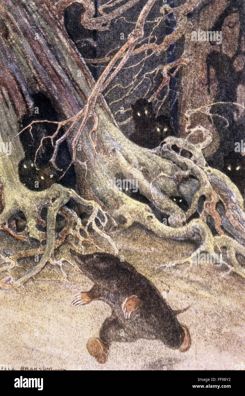 WIND IN THE WILLOWS. /nMole runs aimlessly. Drawing by Paul Bransom ...