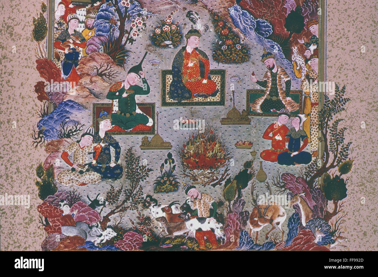 WORSHIP OF FIRE, c1525. /nWorship of fire as a divine gift (detail of ...