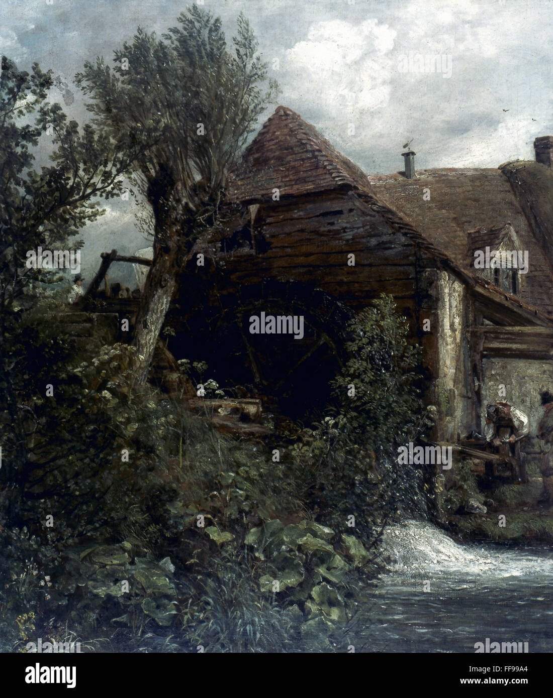 CONSTABLE: WATER-MILL. /nA Water-Mill at Gillingham, Dorset. Oil on ...