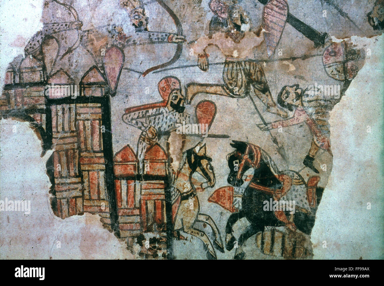 CRUSADES: FATIMIDS. /nFatimids making a sortie from a fortified town ...