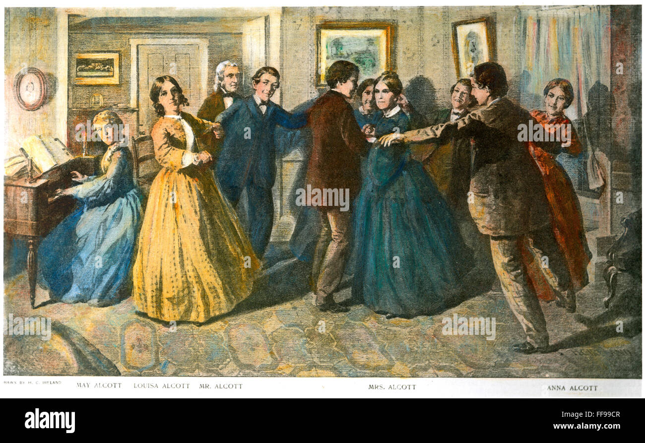 LOUISA MAY ALCOTT/nand her family in their home at Concord ...