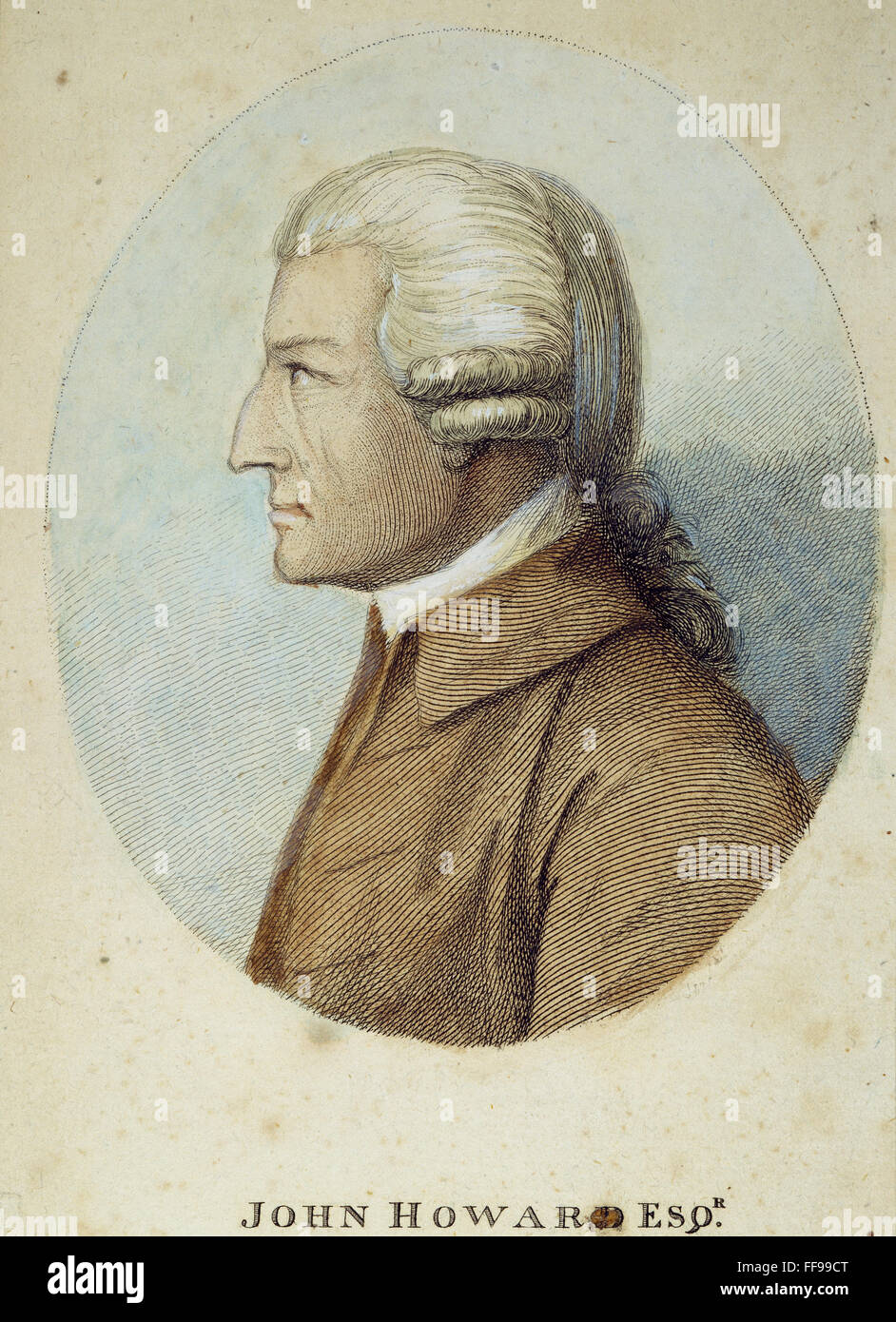 JOHN HOWARD (1726?-1790). /nEnglish prison reformer. English etching ...