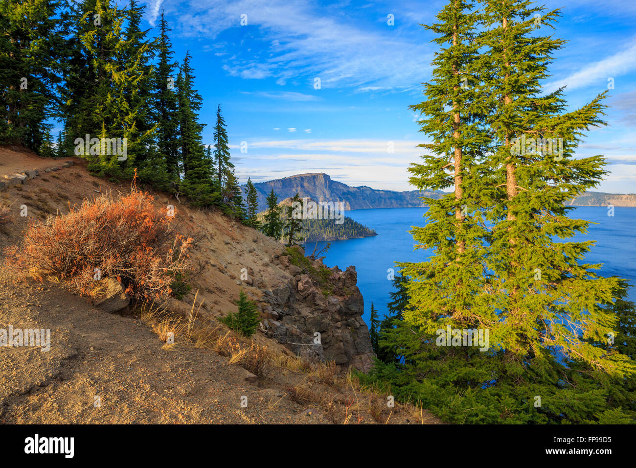 blue, caldera, cliffs, crater, deep, forest, island, lake, landscape ...