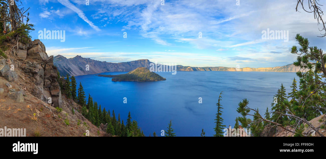 blue, caldera, cliffs, crater, deep, forest, island, lake, landscape ...